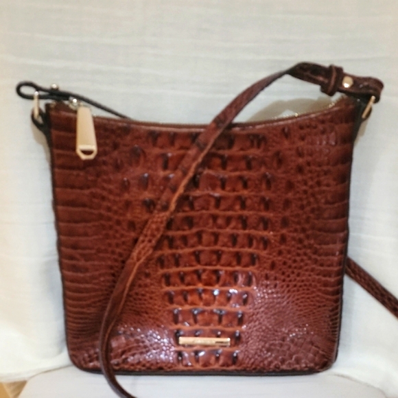 Brahmin | Bags | Brahmin Crocodileembossed Crossbody Bag | Poshmark
